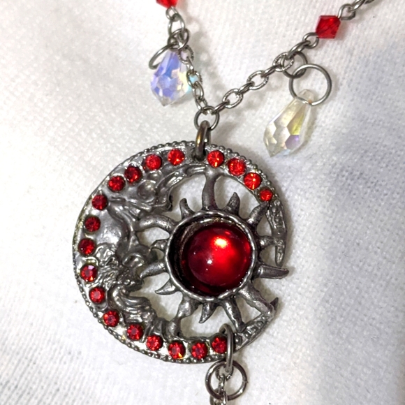 Jewelry | Vintage Pewter Sun Moon Necklace | Poshmark